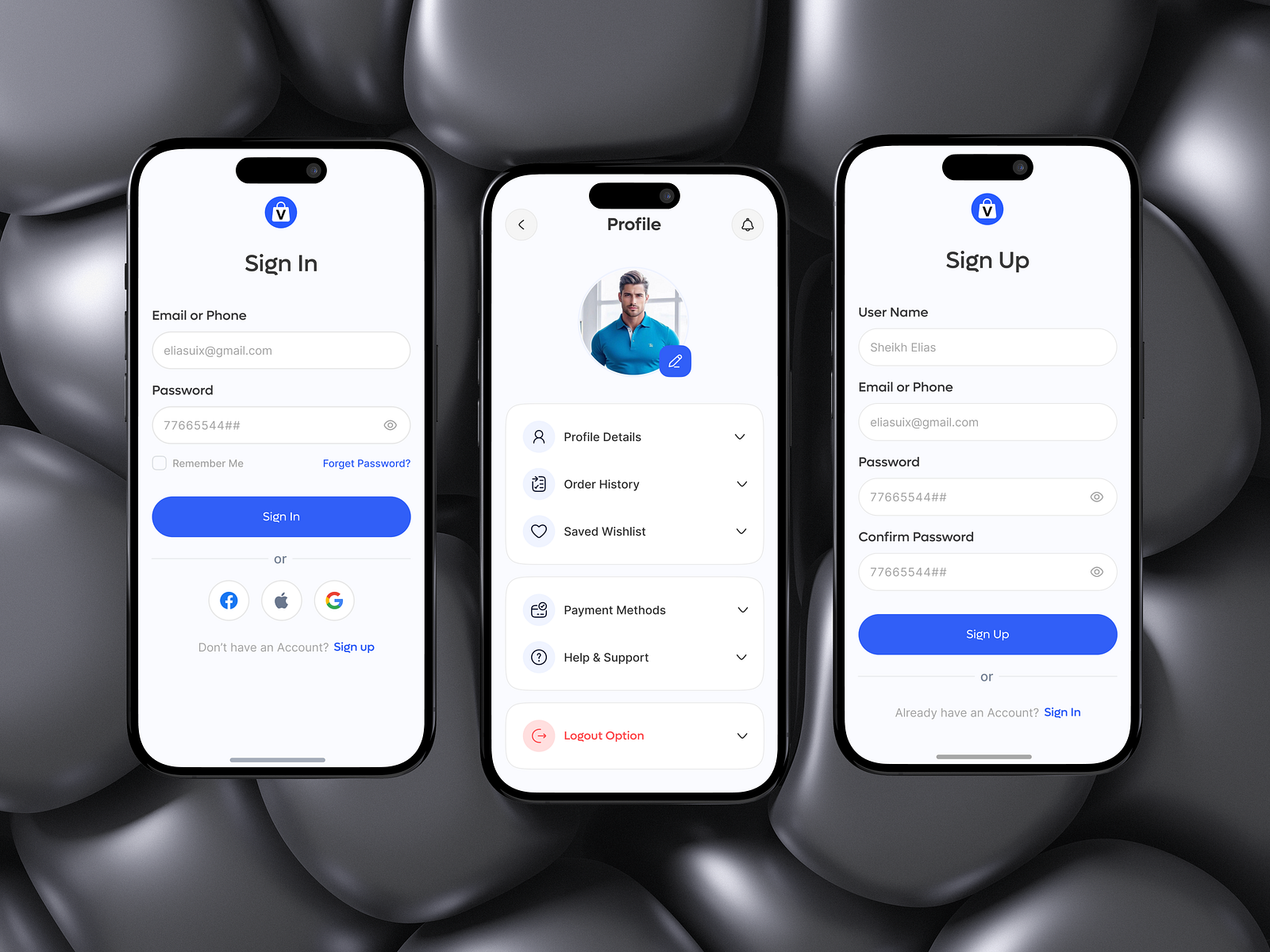 Minimal UI - Seamless Sign In & Profile – Mobile App Concept by Creatix ...