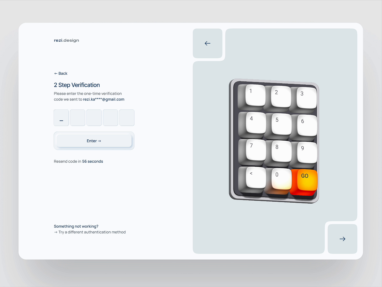 2-Step Verification UI - Spline 3D & Figma prototype by Revaz Kakabadze ...