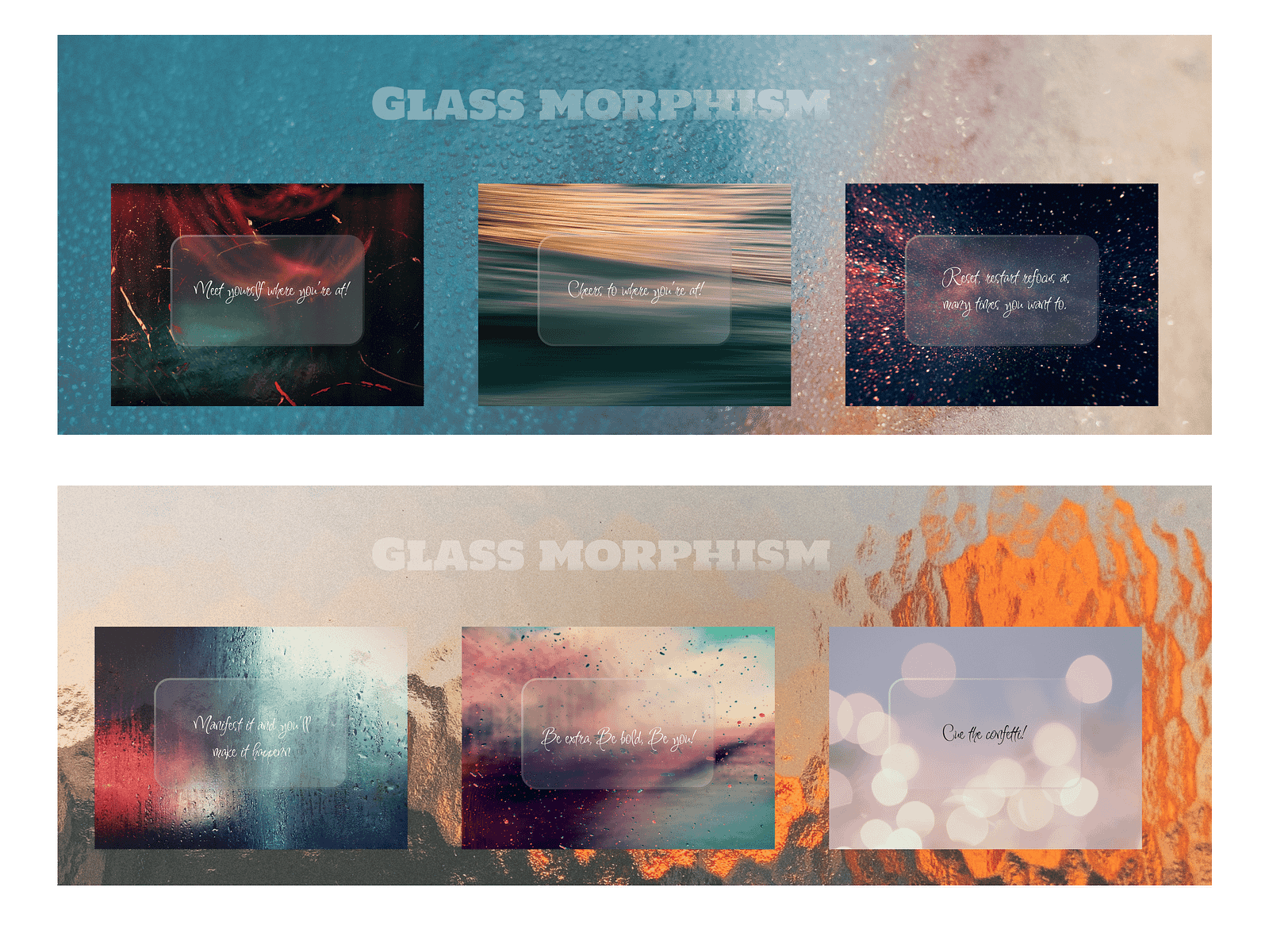Glass morphism cards by Avanthikha Bharanedharan on Dribbble