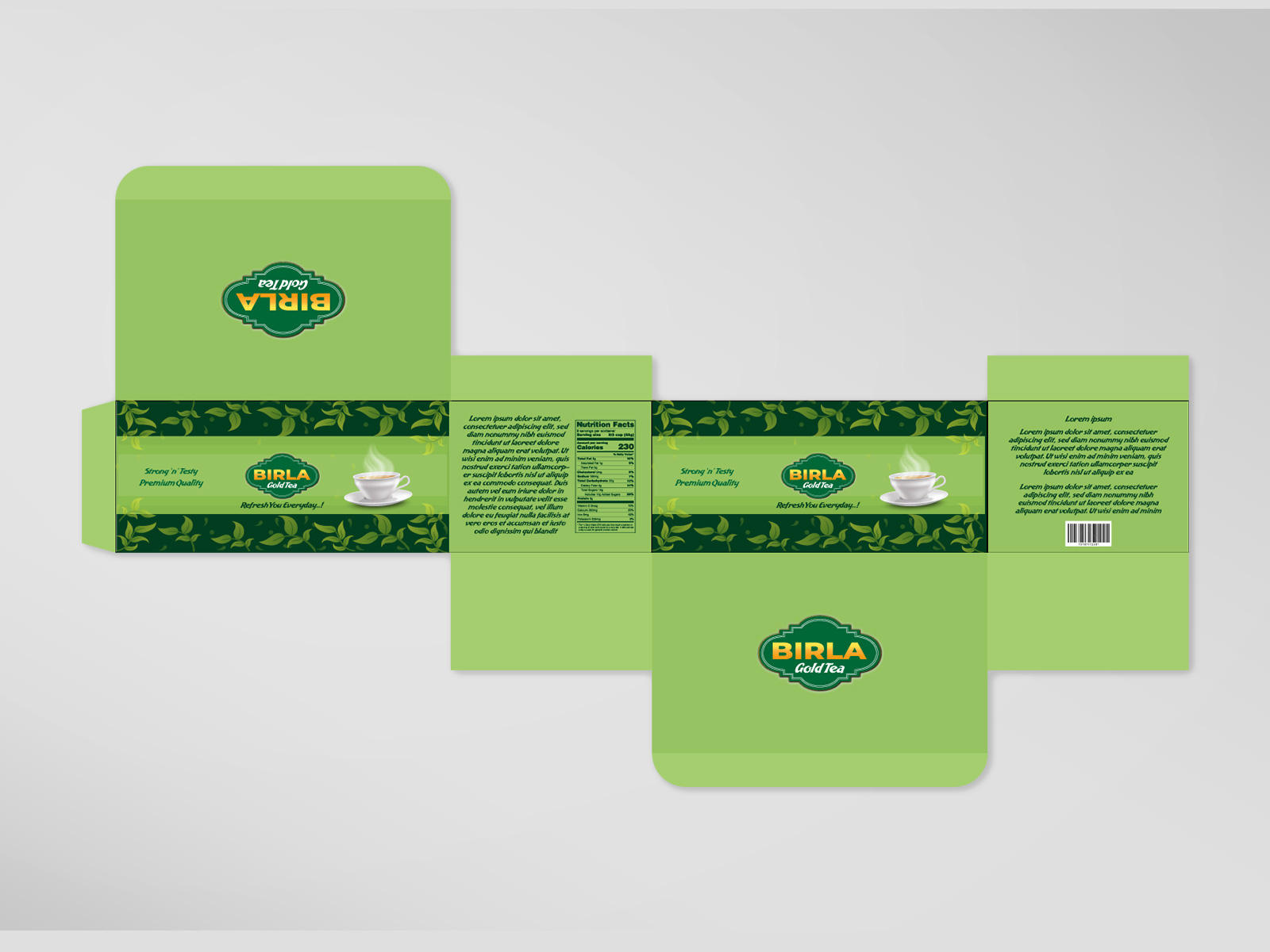 Die Cut Tea Box Packaging Design – Birla Gold Tea by Designixa on Dribbble
