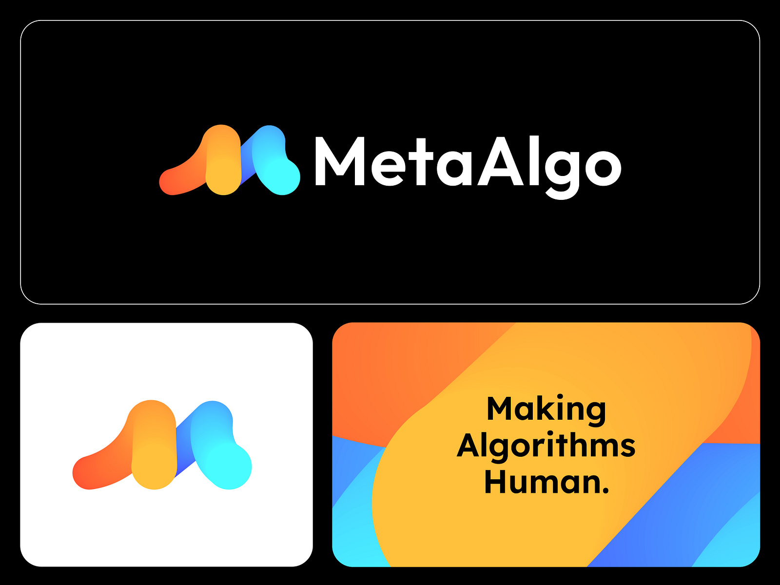 Letter M gradient logo by Uzair on Dribbble