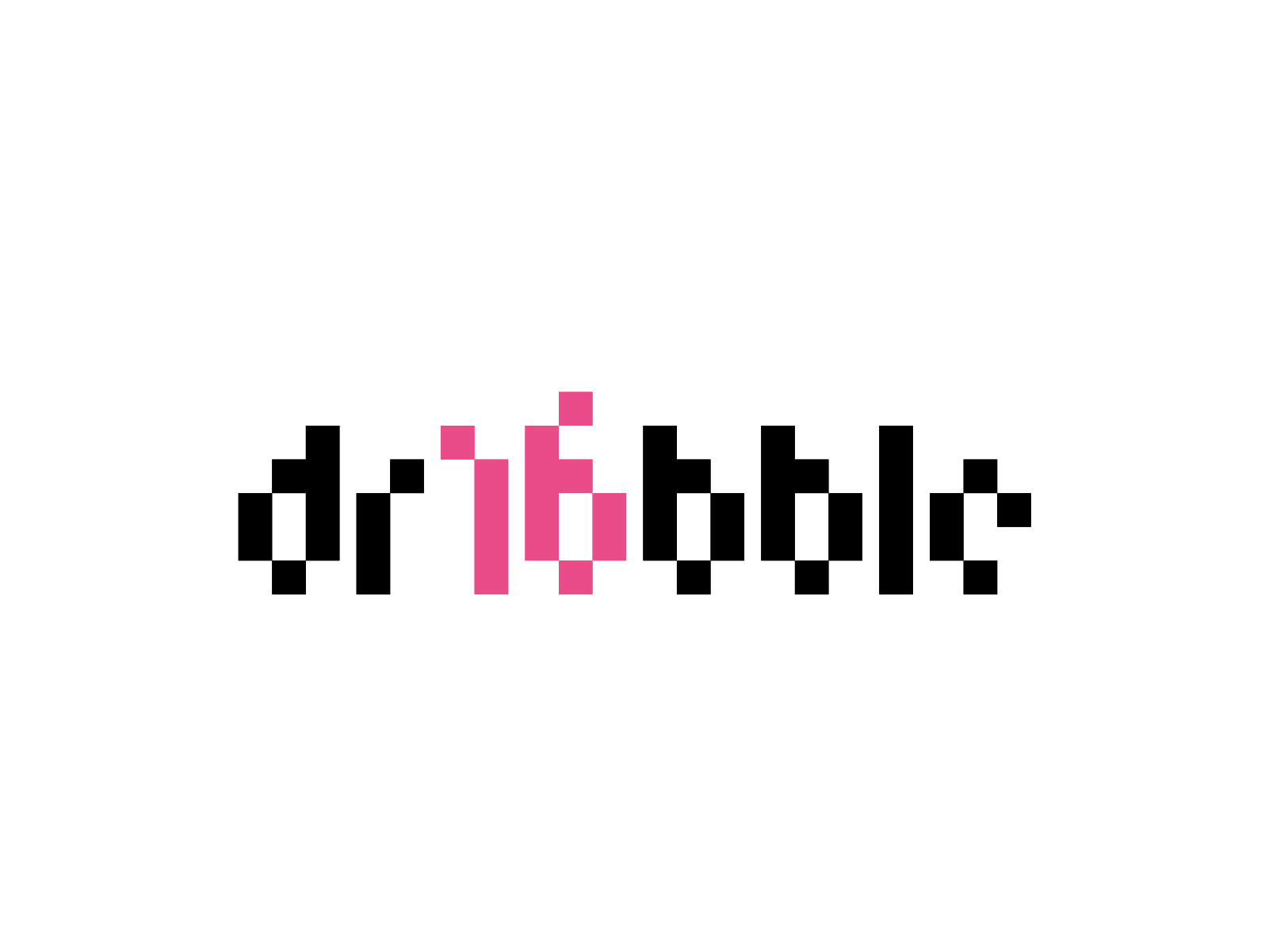 dribbble sweet 16-bit! by Alex Tass, logo designer on Dribbble