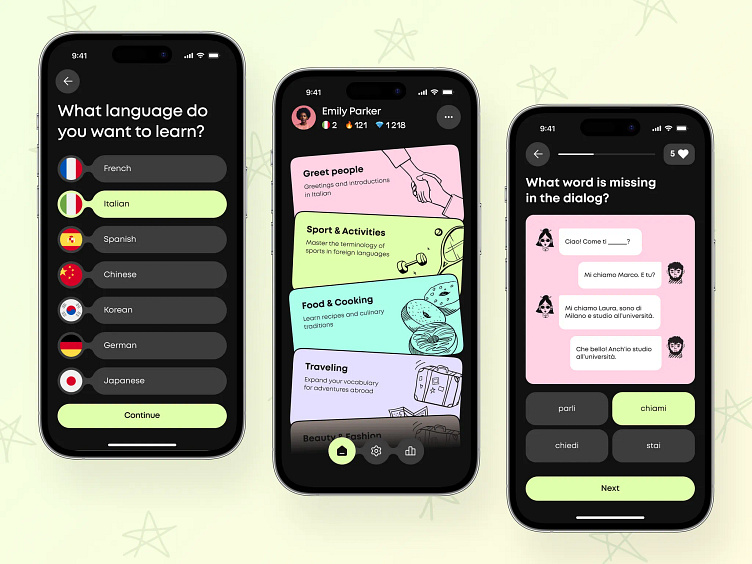 Language Learning Mobile App UI Design by Argo Singh on Dribbble