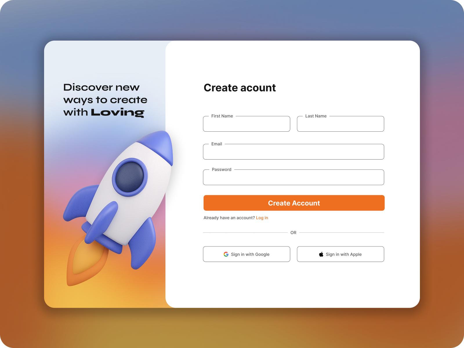 Daily UI #001: Sign Up Page by Zacharie Routhier on Dribbble
