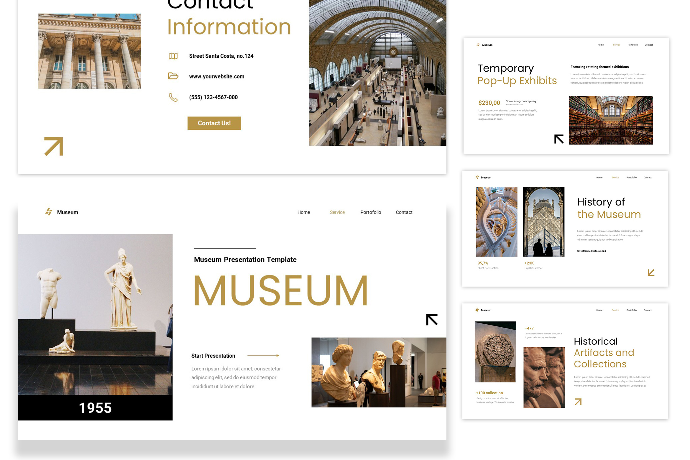 Museum PowerPoint Template by AcVe Studio on Dribbble