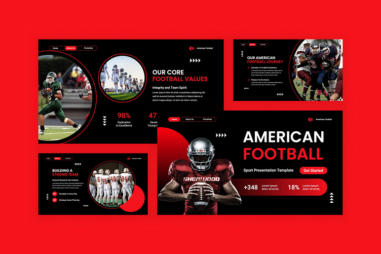 American Football Presentation | Black Red by HeraStd.co on Dribbble
