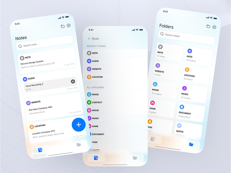 Modern Note-Taking App UI Clean & Minimal Mobile Design by Agil Juwita ...