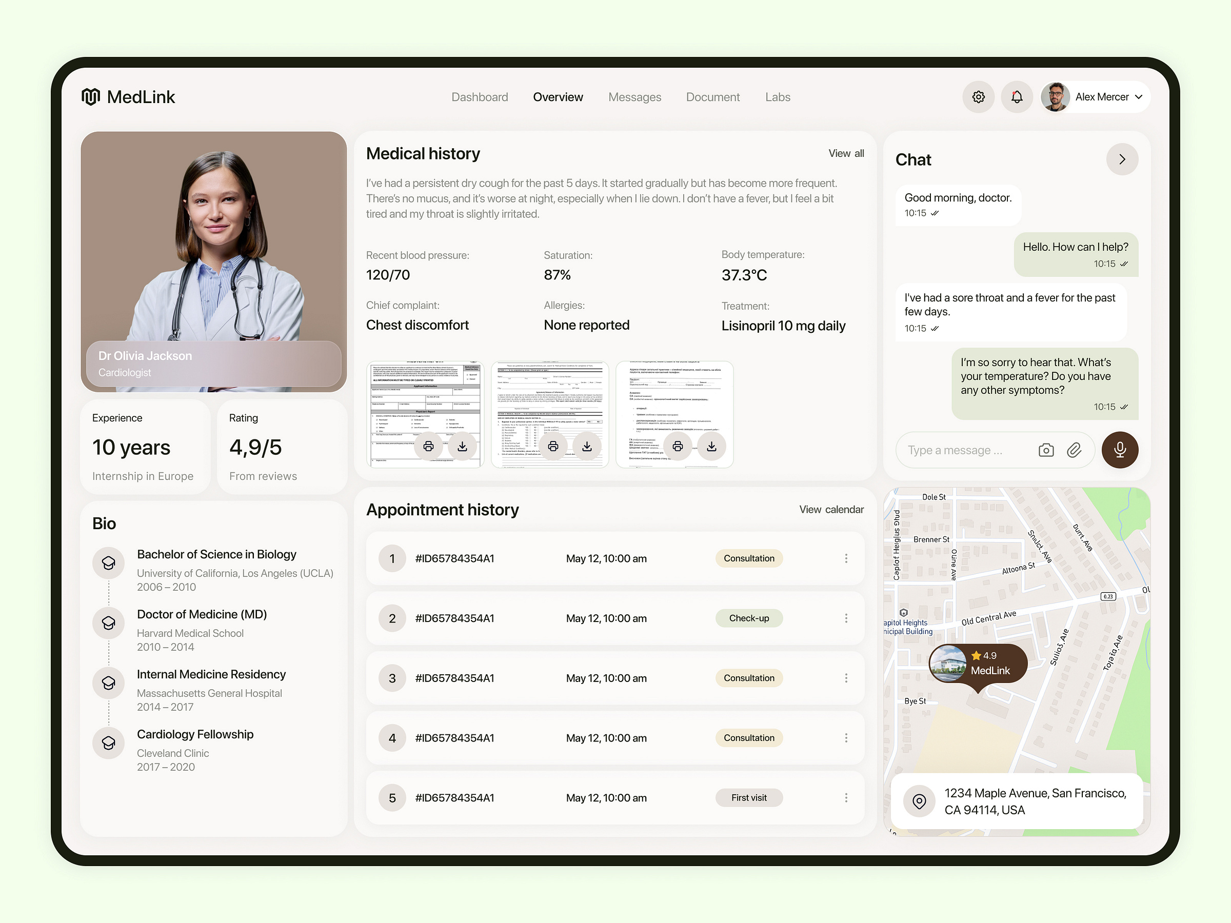 MedLink - Health Dashboard by Afterglow on Dribbble
