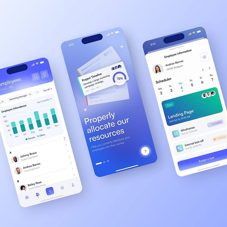HRMS - Application Ui Design for Private Company by Smit Bhanderi on ...