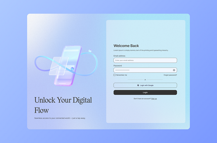 Futuristic Login UI by Ritika Shrestha on Dribbble