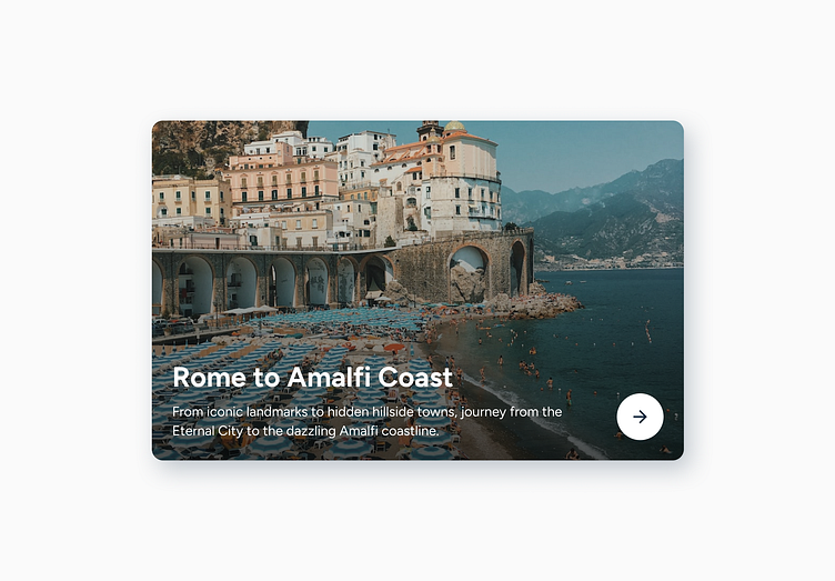 Trip Banner Module – Editorial Card UI by Stela Rajch on Dribbble