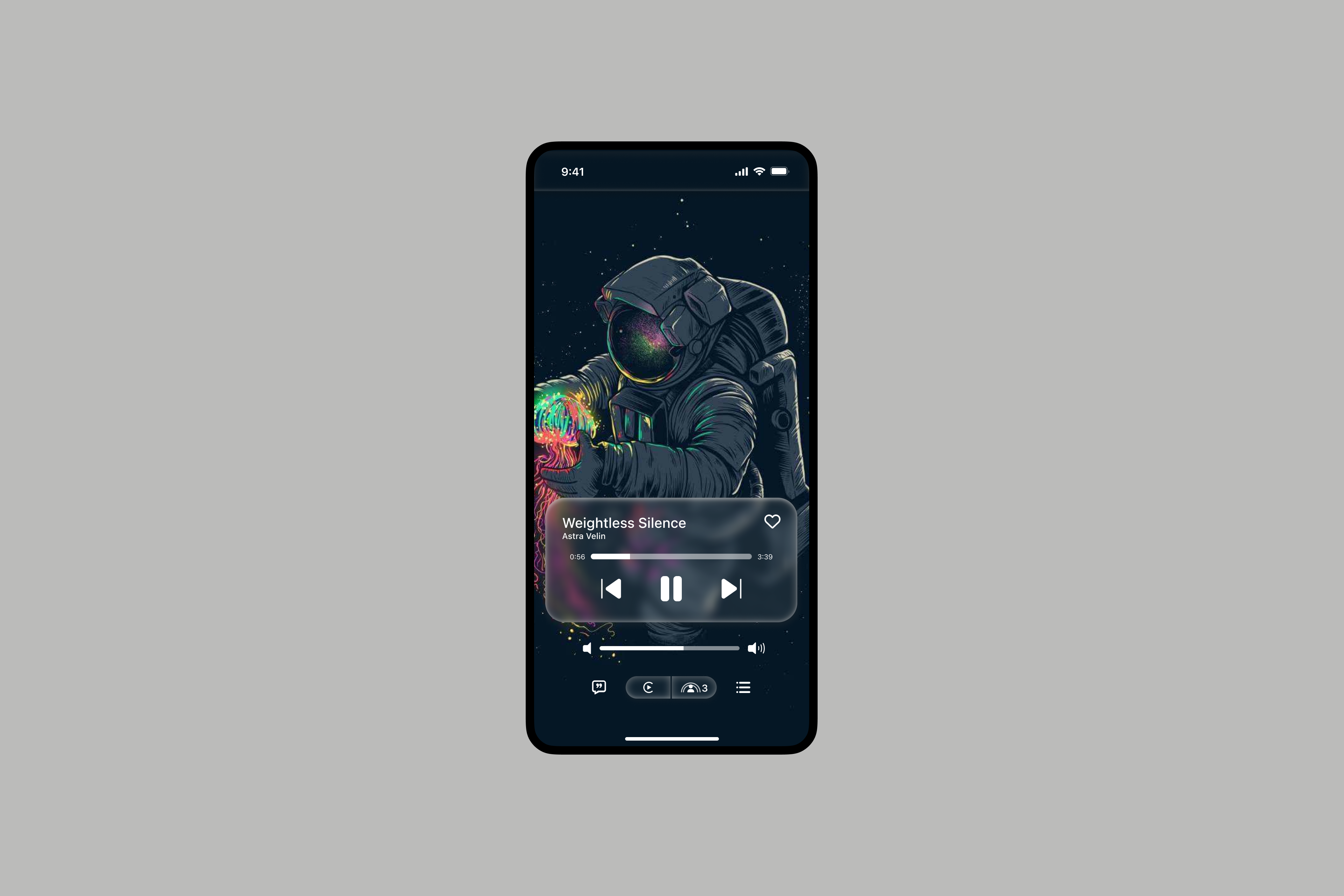 Animated liquid glass music player by Omkar Chavan on Dribbble