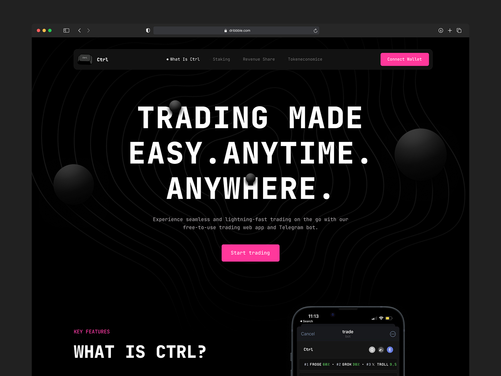 Making Trading Effortless — CTRL Web & Bot UX/UI by Yousuf Hossain on ...