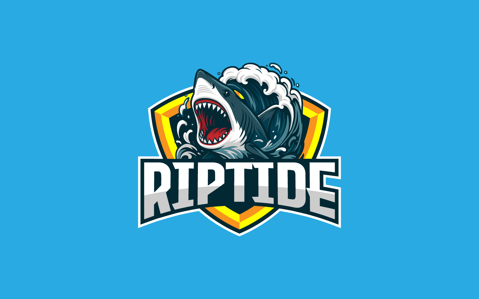 Riptide Mascot Logo Design by Muzamil Ahmed Ansari on Dribbble