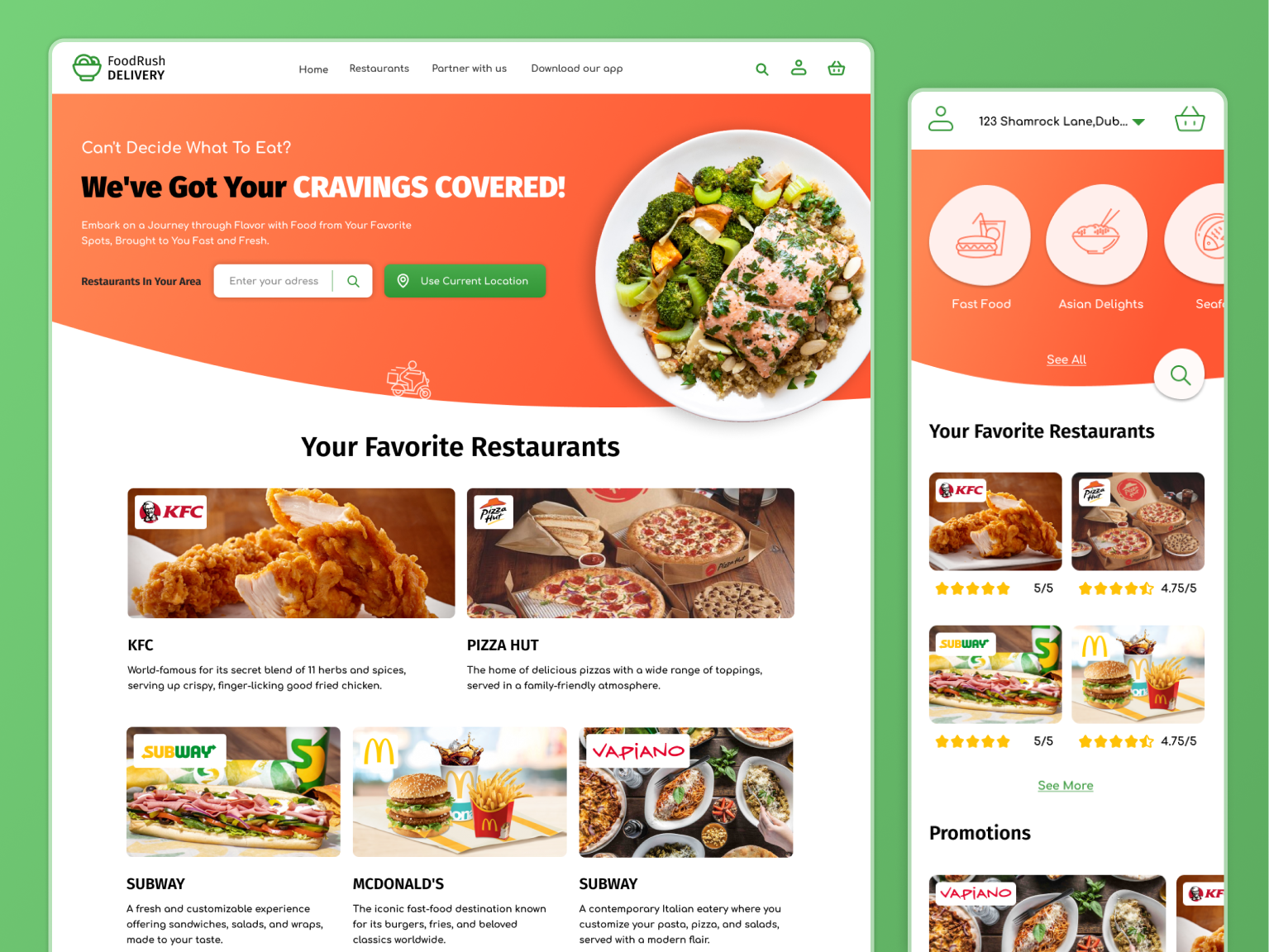 Food Delivery Website & App – UI Design by Catalin Taranu on Dribbble