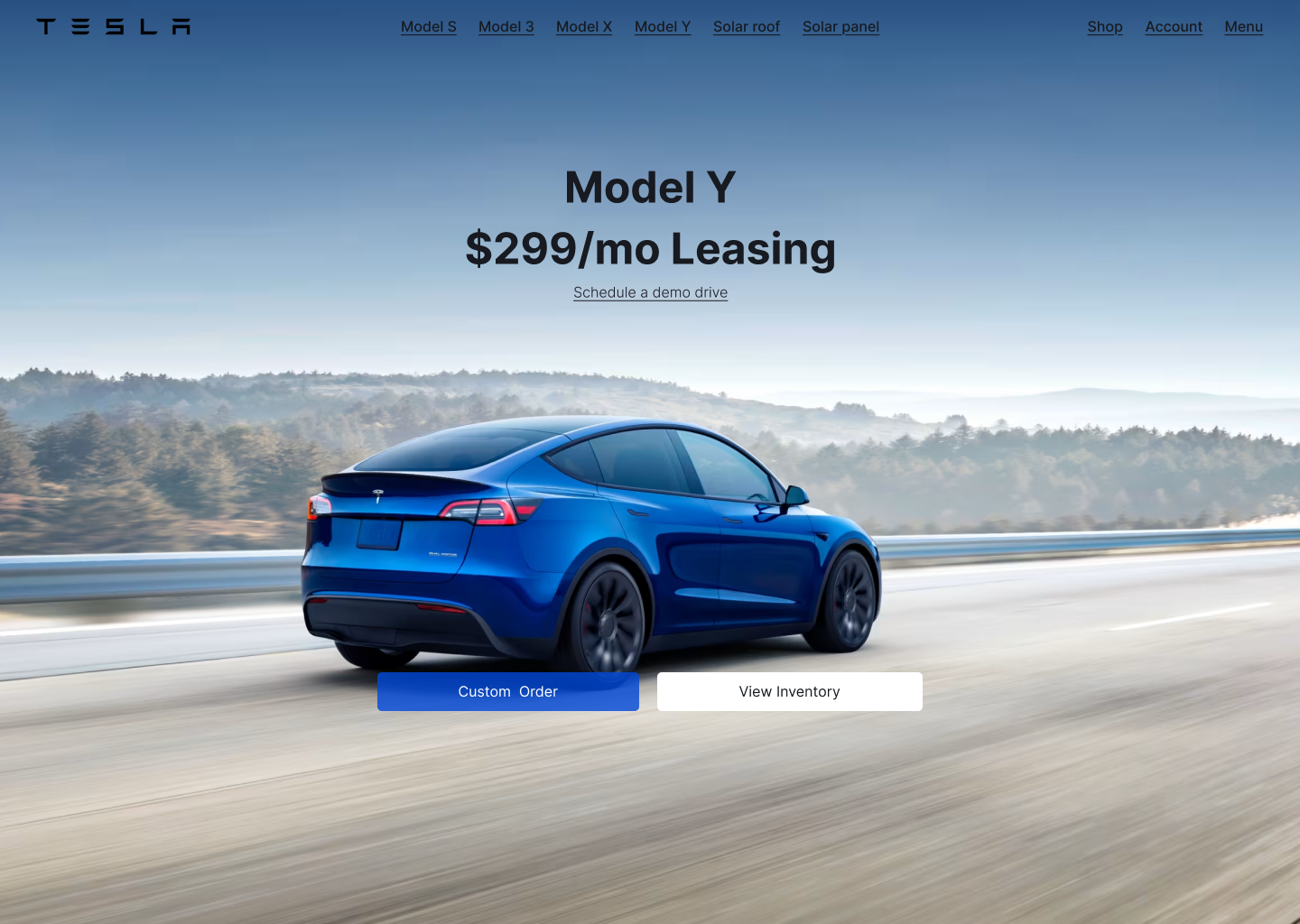 Tesla website design by Marcus Oris on Dribbble