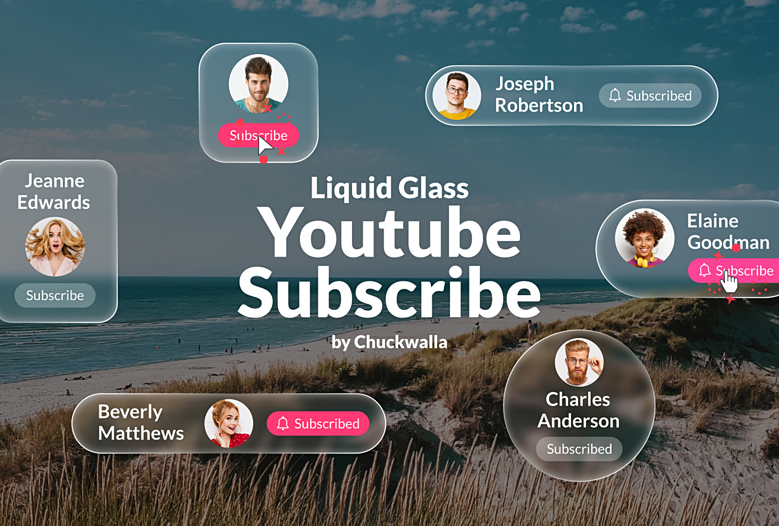 Liquid Glass Youtube Subscribe (AE Template) by Chuckwalla on Dribbble