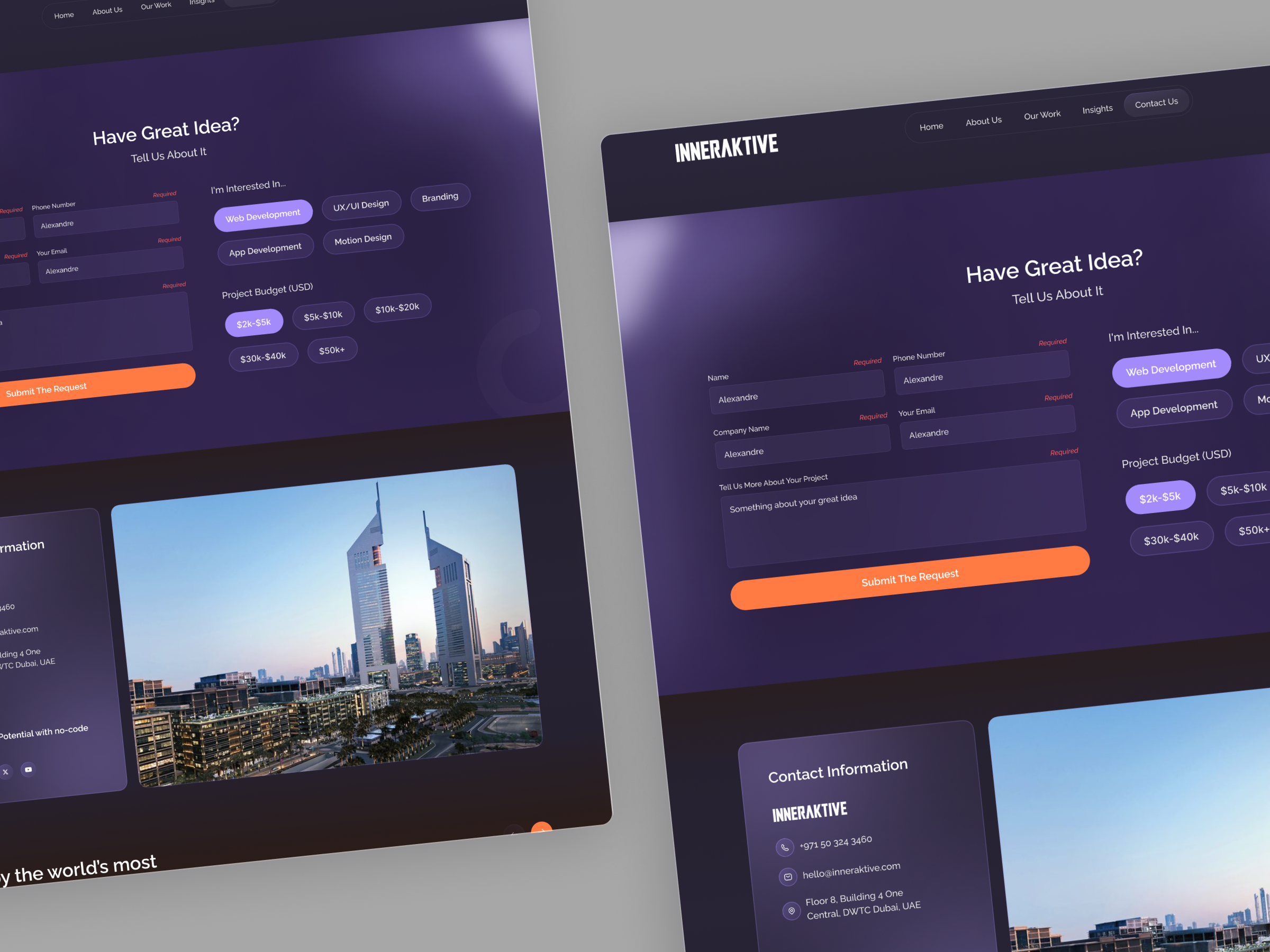 Contact Us Page by DesignMinds on Dribbble
