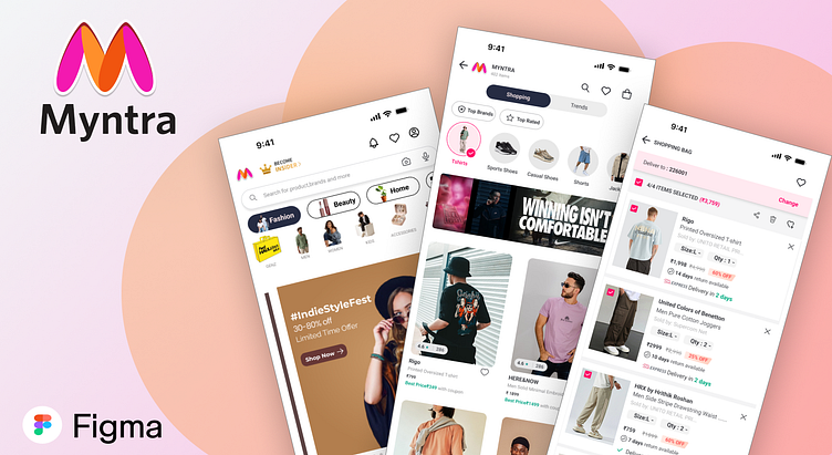 Myntra UI Design(recreated) by Anjali Yadav on Dribbble