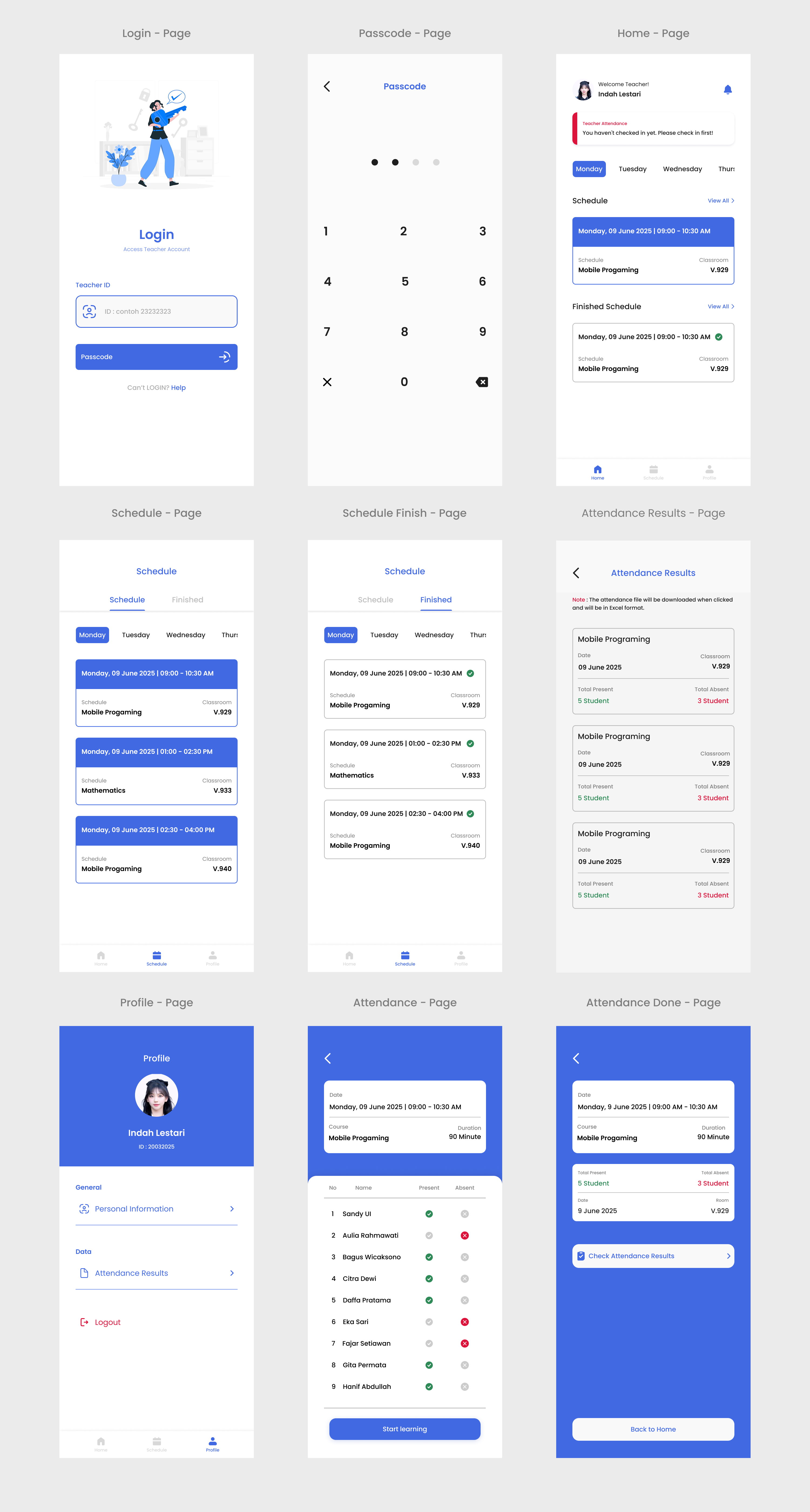 Student Attendance App - (UI/UX Case Study) by Sandy.Ui on Dribbble