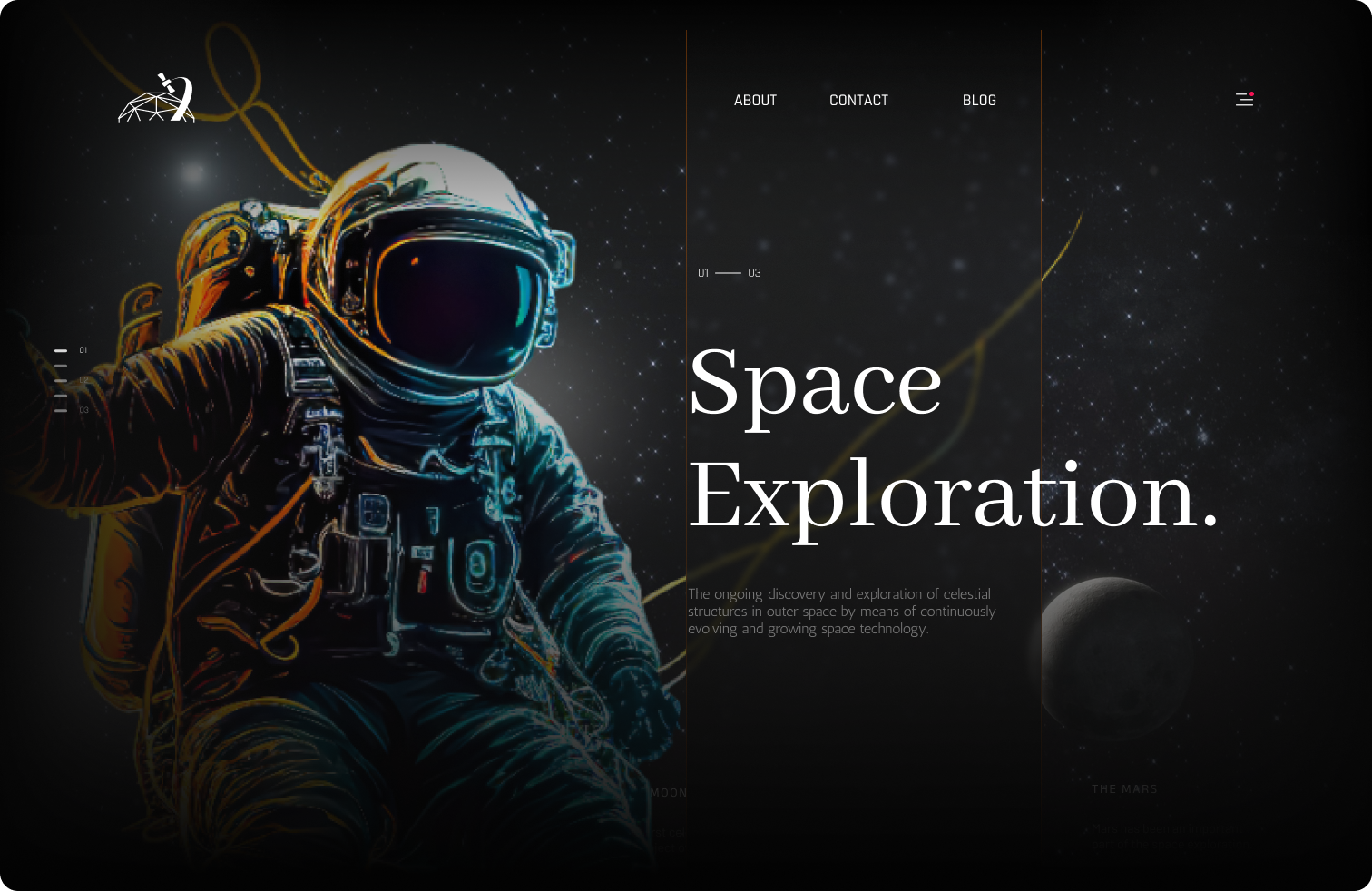 Space Exploration Website UI by Raghvendra Pratap Yadav on Dribbble