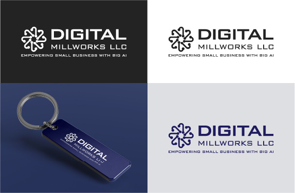 Digital Millworks LLC, Modern Minimal Logo Design. by Markistry on Dribbble