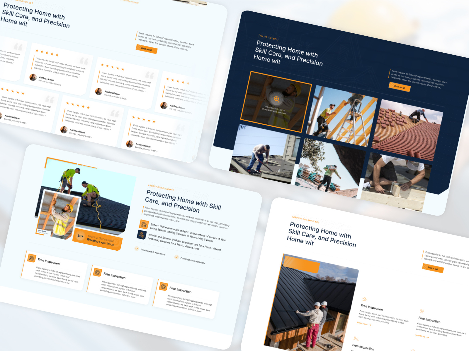 Roofing Contractor Website Design - Landing Page by Stefan Lazarovski ...