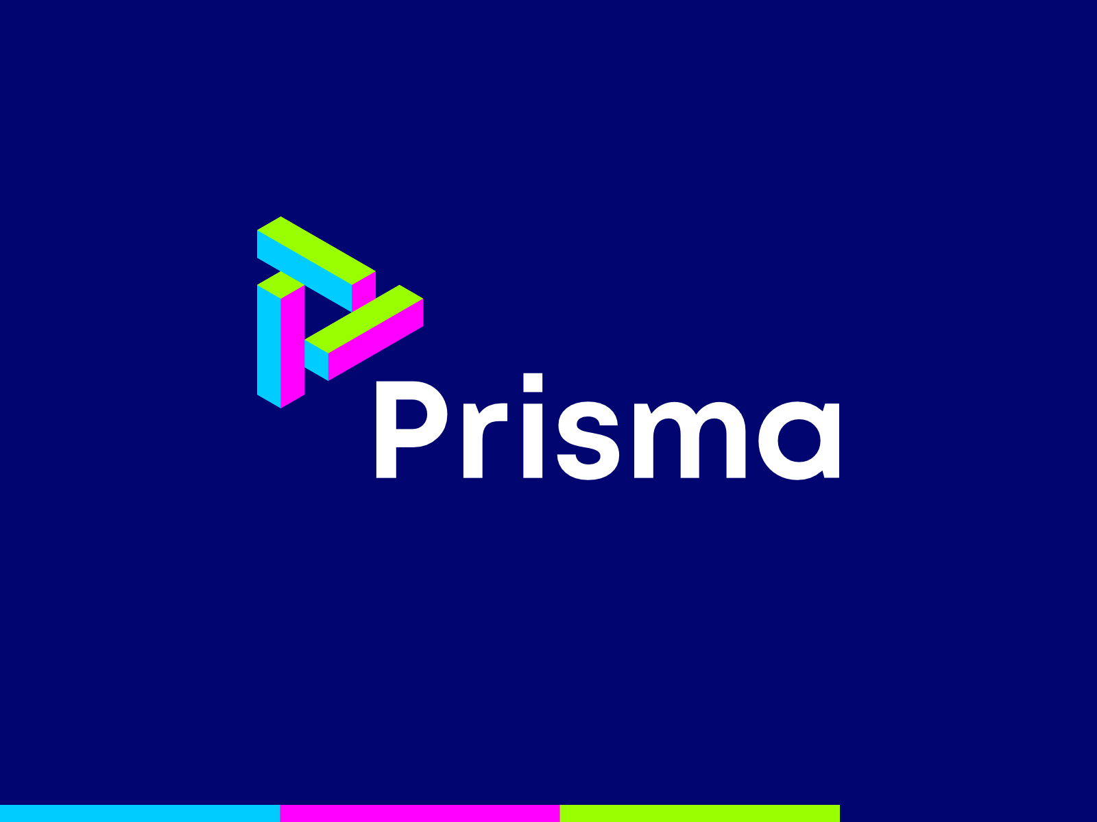 Prisma investment banking software logo design: P letter + prism by ...