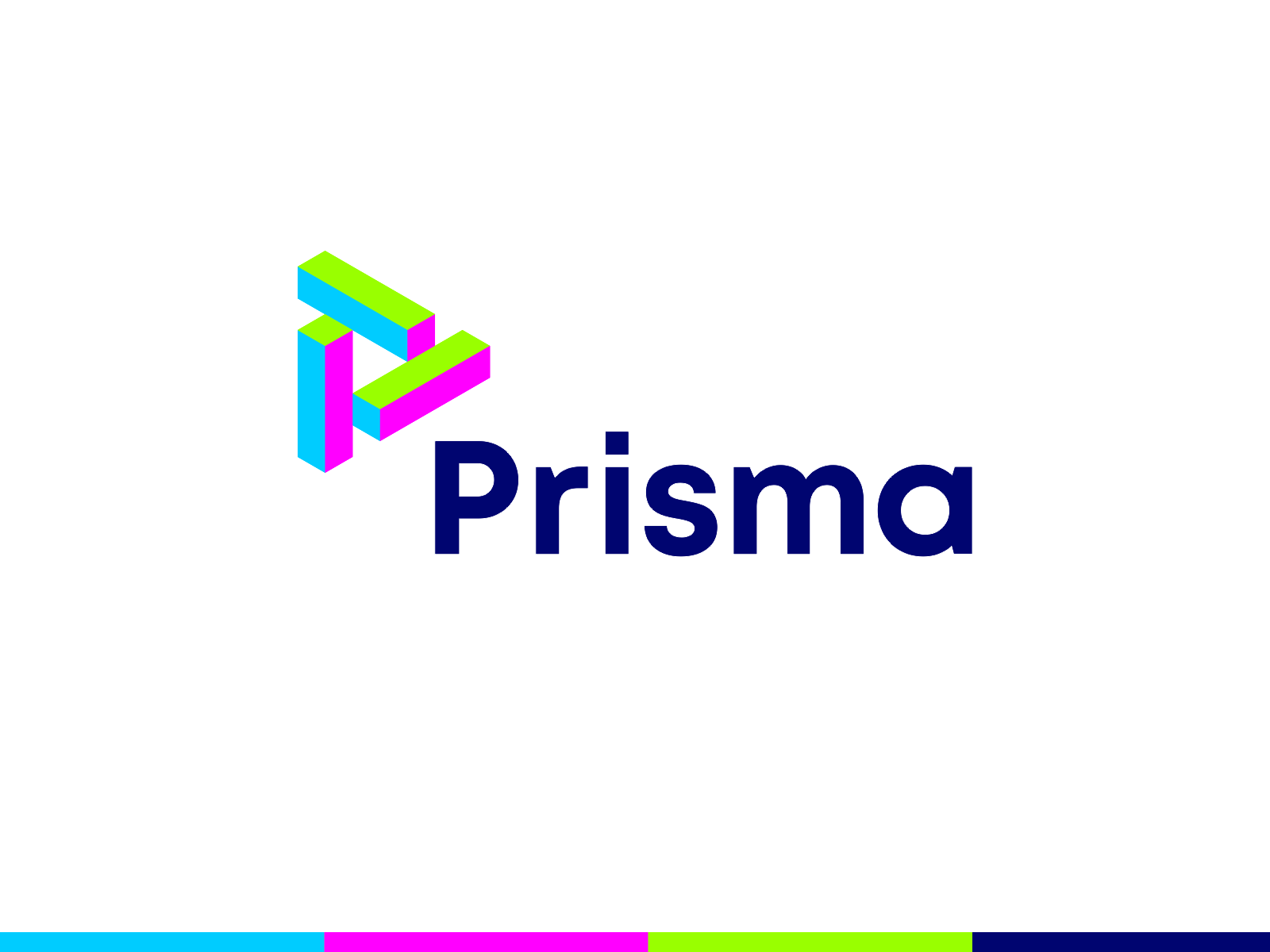 Prisma investment banking software logo design: P letter + prism by ...