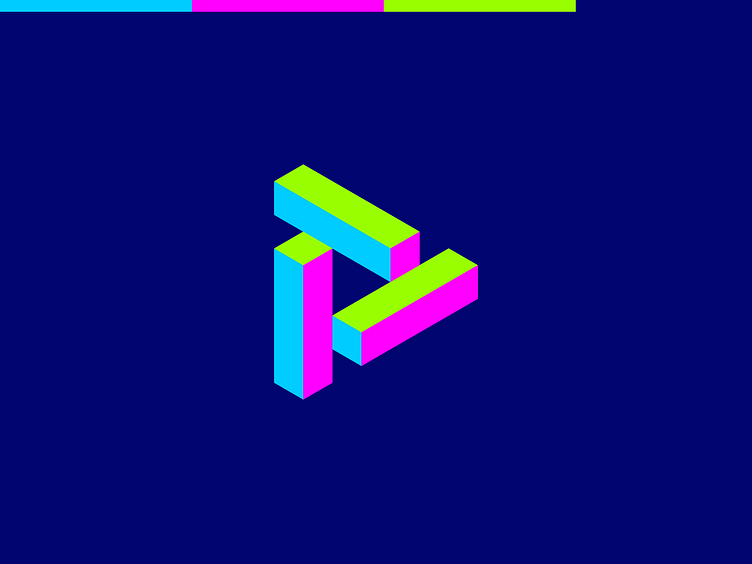 Prisma investment banking software logo design: P letter + prism by ...