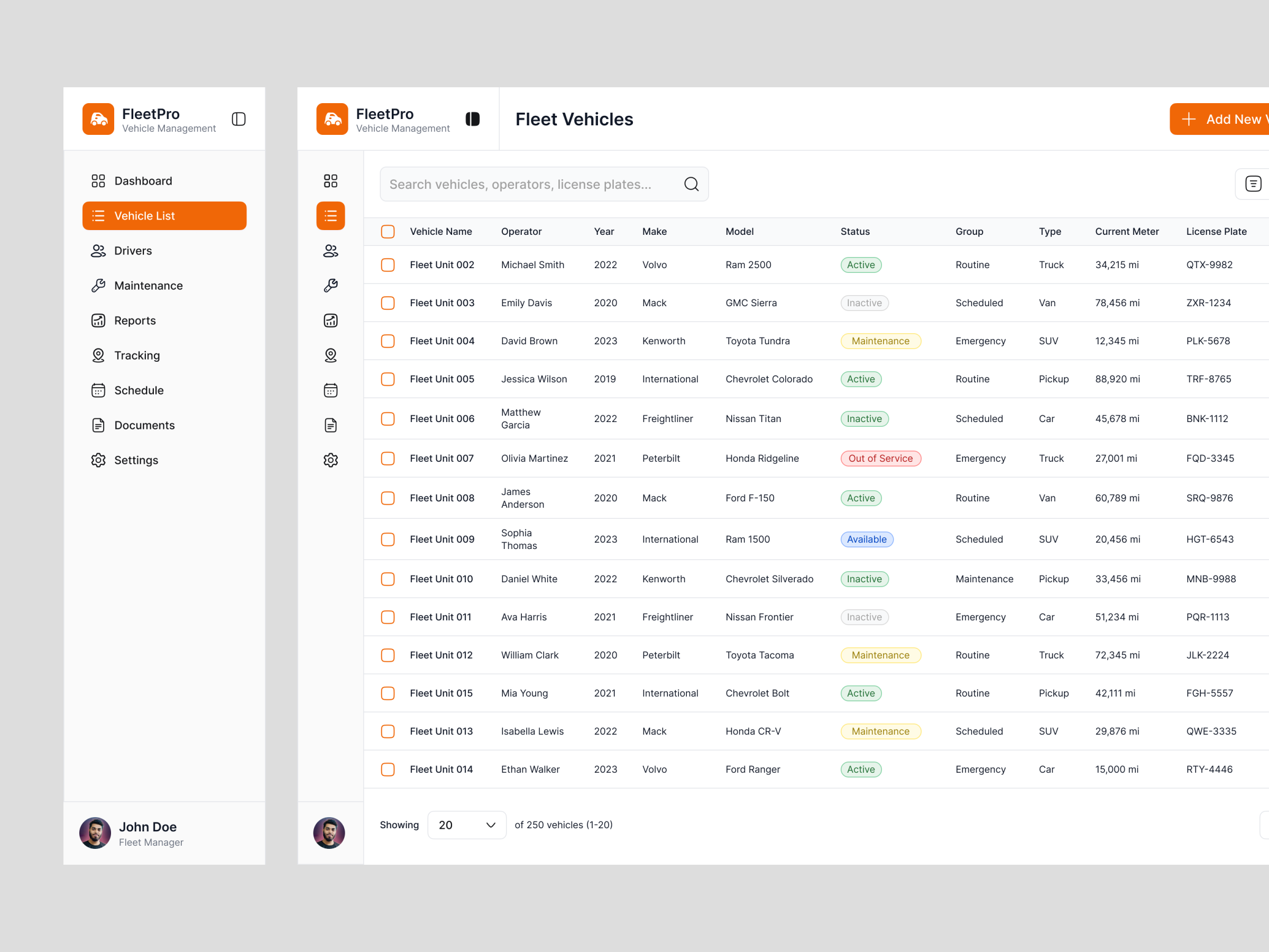 FleetPro – Vehicle Management Dashboard UI by Saleh Ahmed on Dribbble