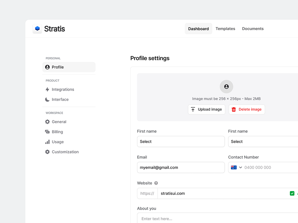 Stratis UI - Settings by Monty Hayton on Dribbble