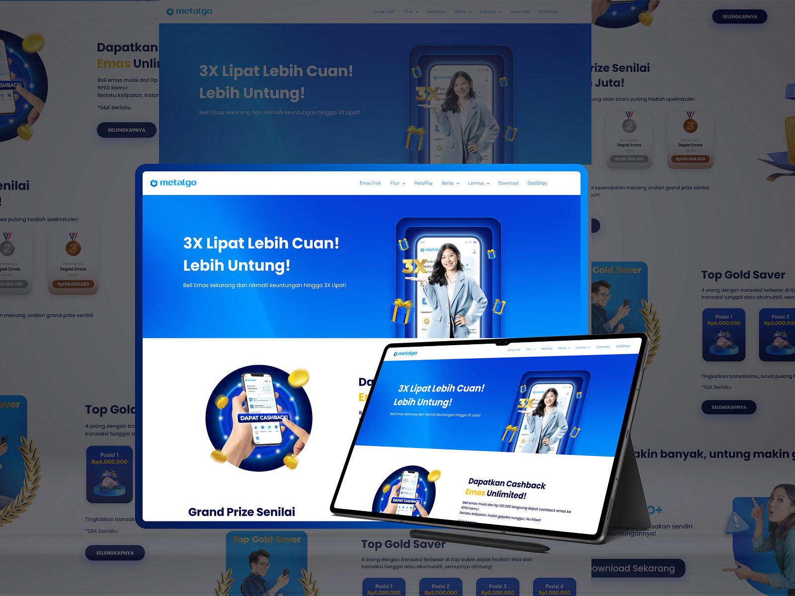 Metalgo's “GoldDrips 3X More Profit” Campaign Design by Octorra Canadian Wibisono on Dribbble