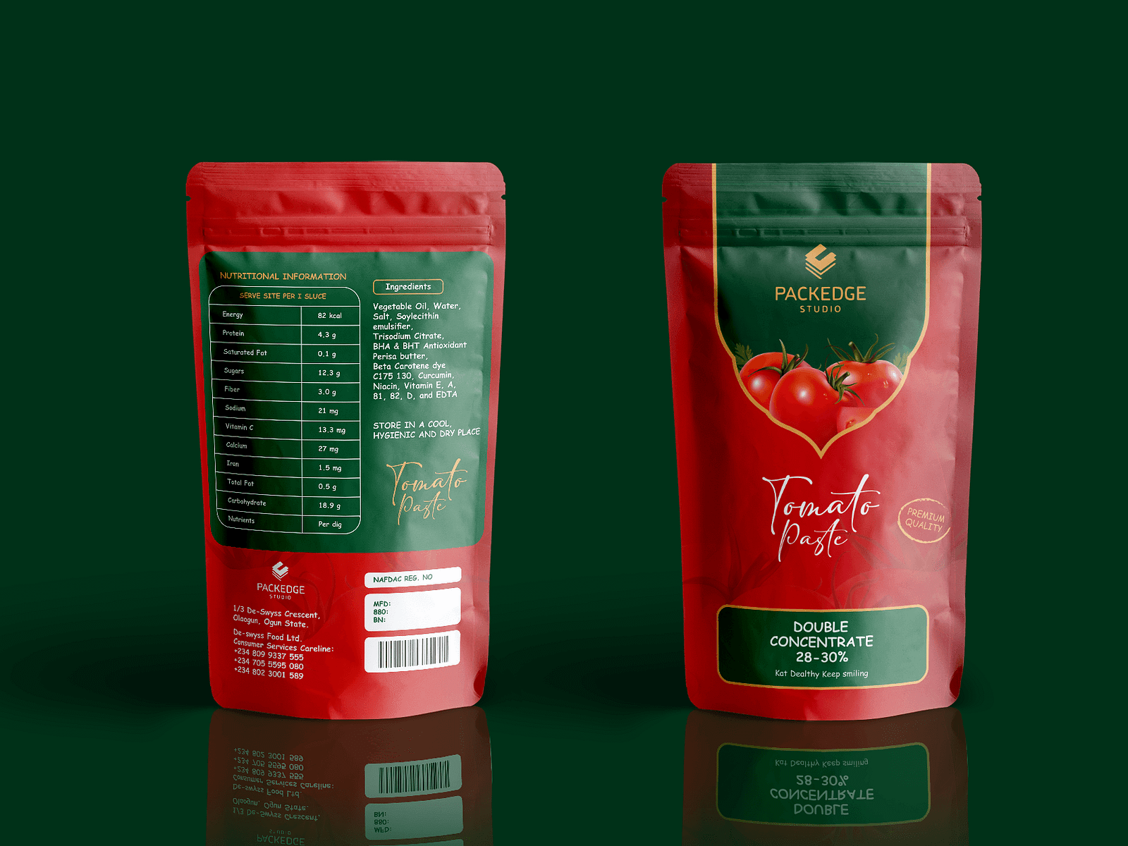 Tomato Paste Pouch Design | 500g Packaging by Tasfia Jannat on Dribbble
