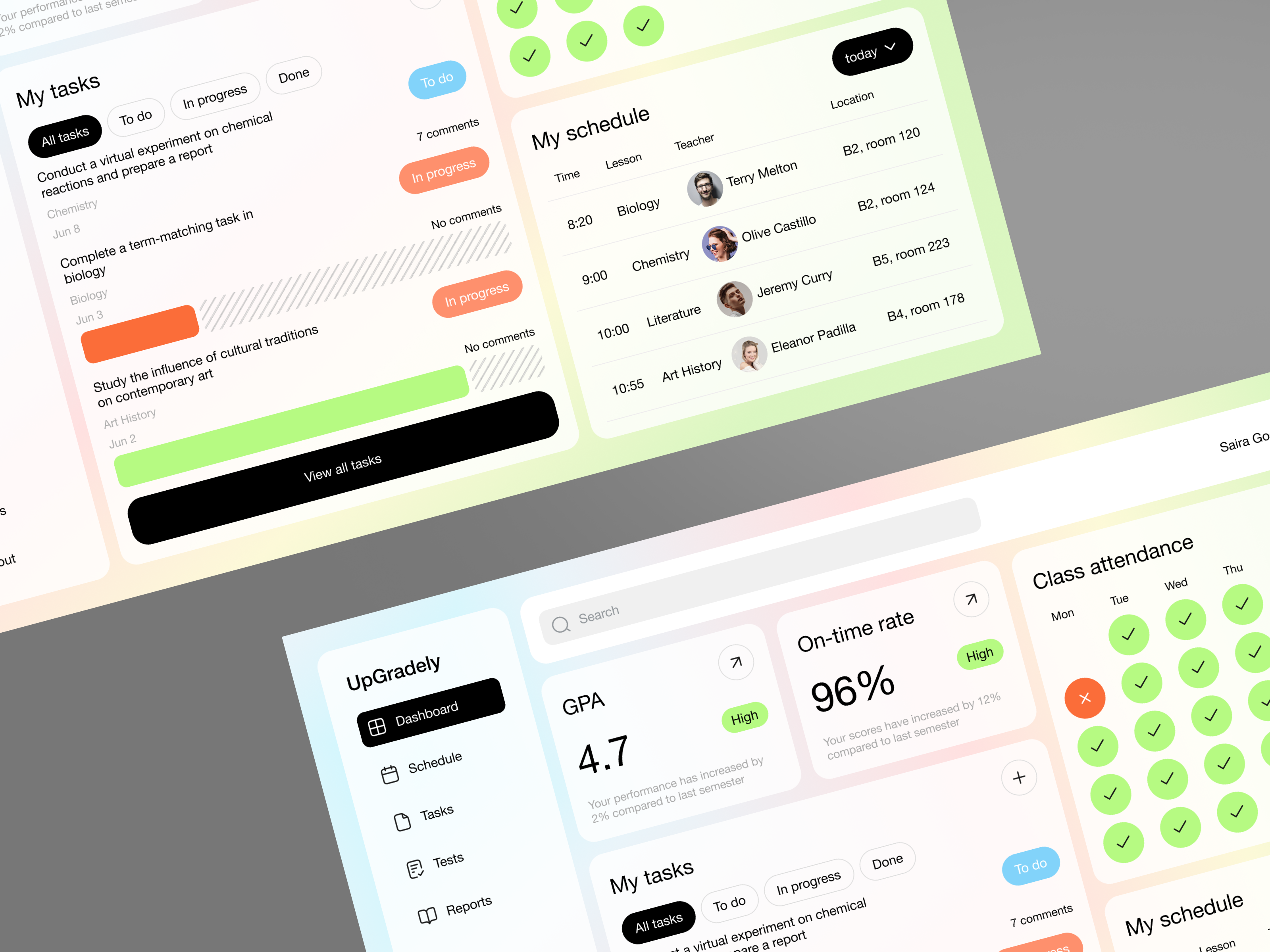 Student Portal Dashboard Web App Design by Ronas IT | UI/UX Team on ...