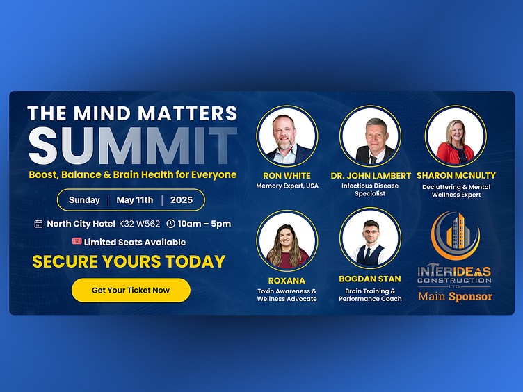 The Mind Matters Summit – Wellness Event Banner Design by Catalin ...