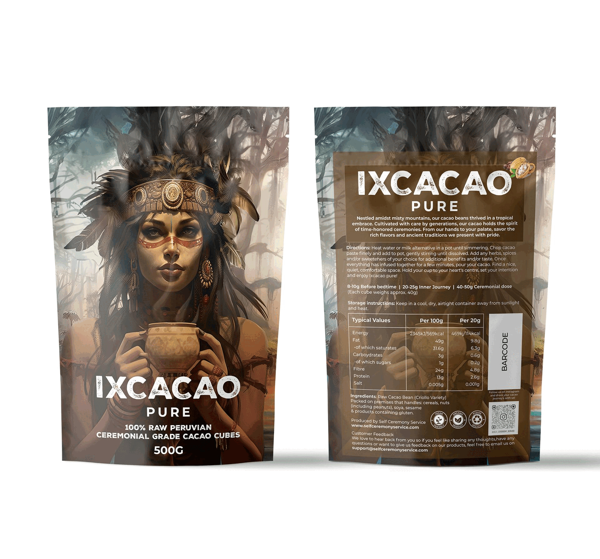 Cacao pouch packaging design by Packaging by Tarek on Dribbble