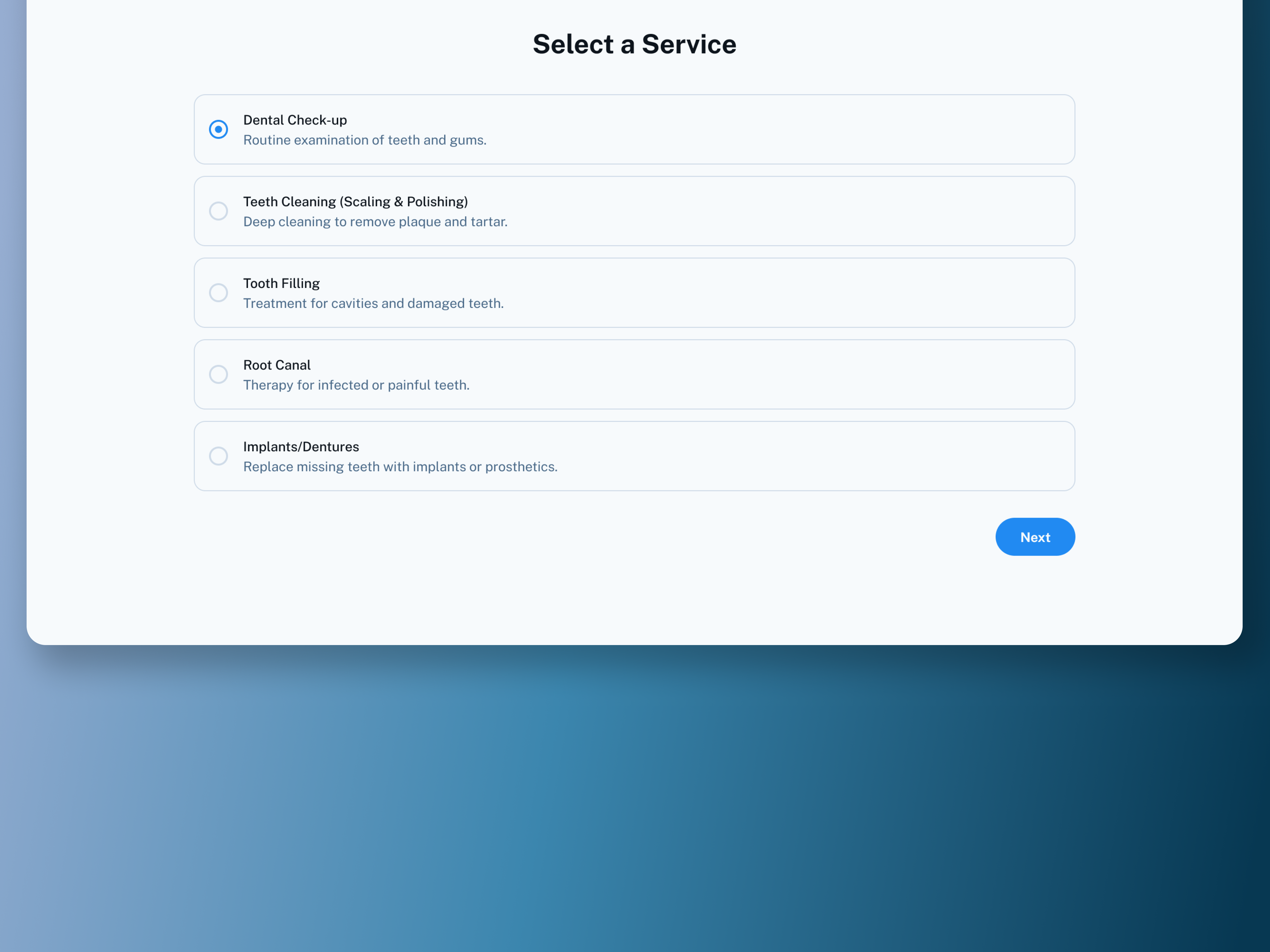 Dental Clinic Appointment Booking UI by Amirreza on Dribbble
