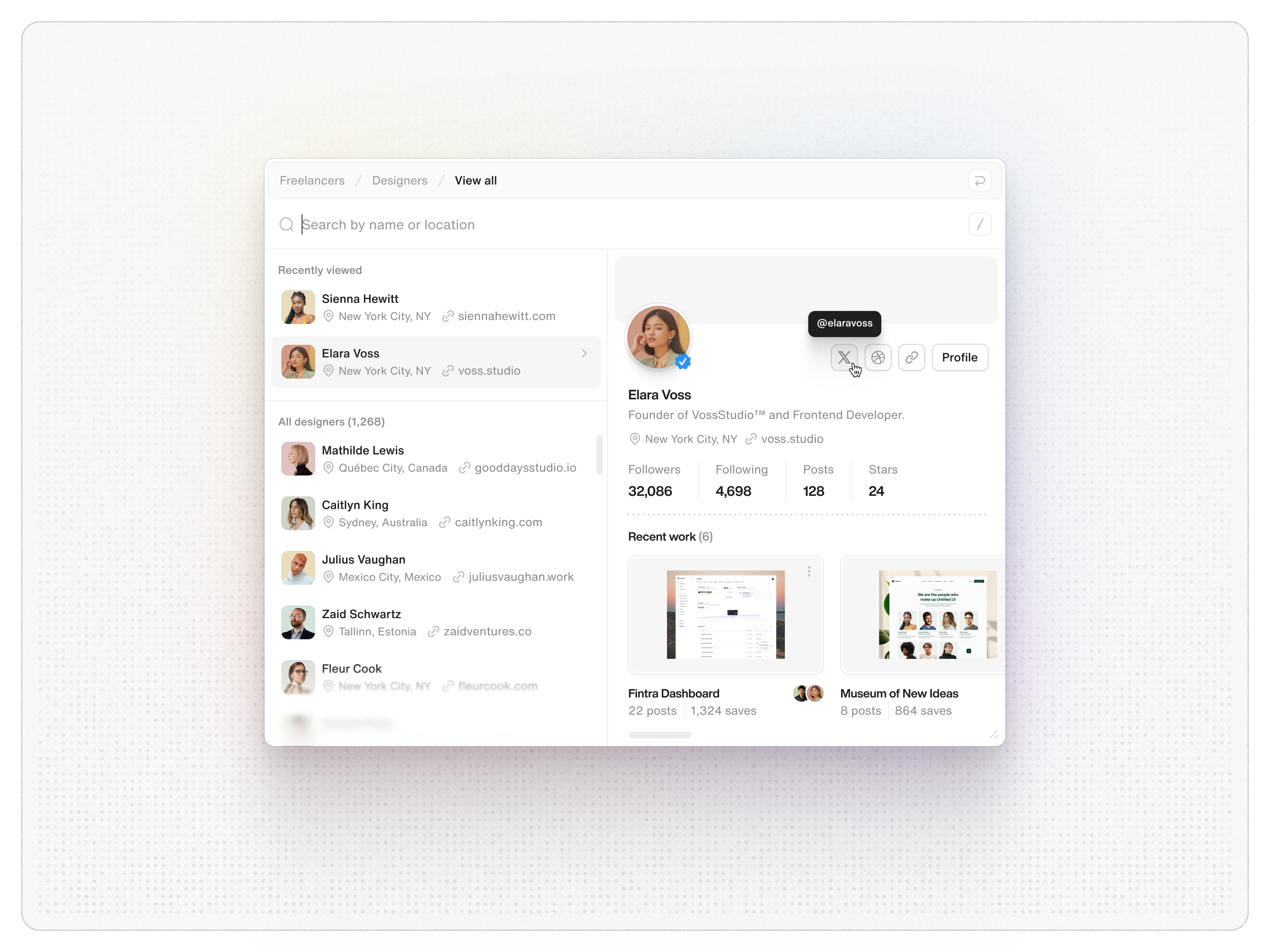 Profile quick search — Untitled UI by Jordan Hughes® on Dribbble