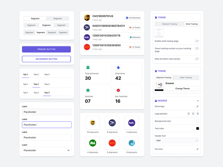 UI Component Suite by Mafruh Faruqi for Saasfactor on Dribbble