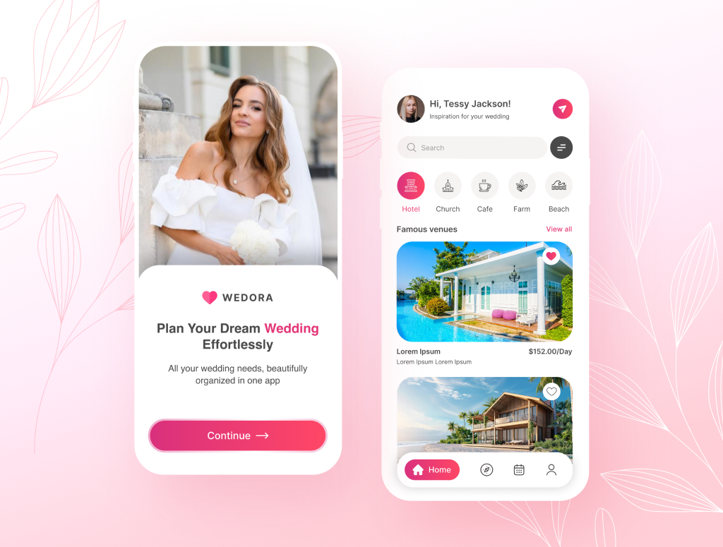 Destination Wedding Planning App Design by Expert App Devs on Dribbble