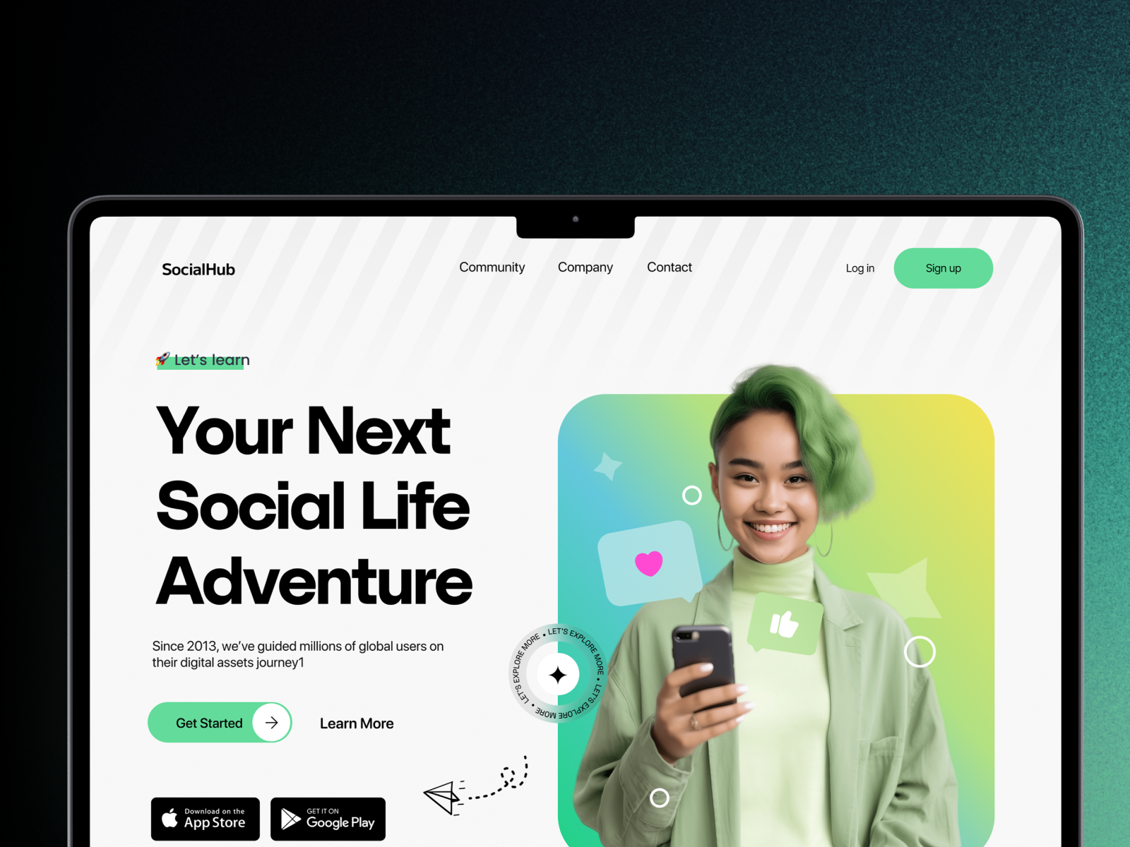 social media web ui design by Roohi Koohi on Dribbble