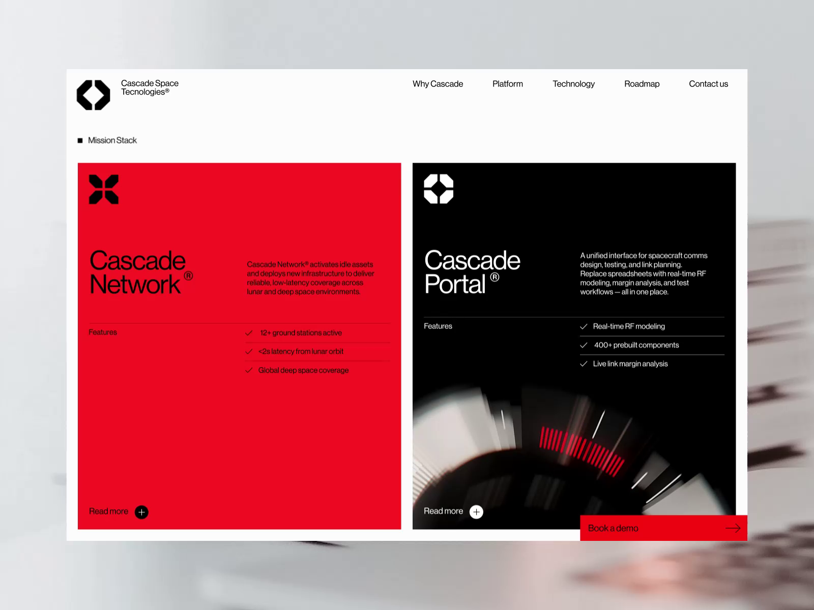 AI Landing page design micro-Interactions Cascade Space by Lazarev. | Web Design for Lazarev. UI ...