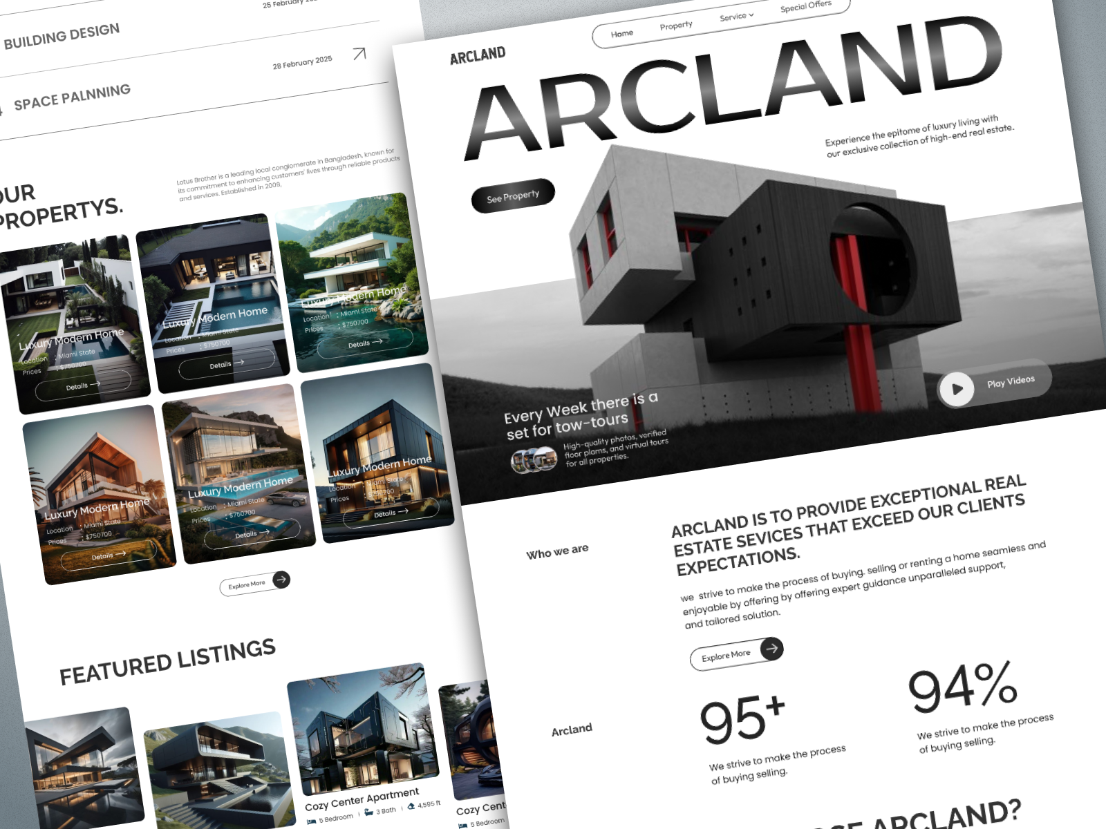 Arcland-Real Estate Landing Page by Saiful Islam Shawon on Dribbble