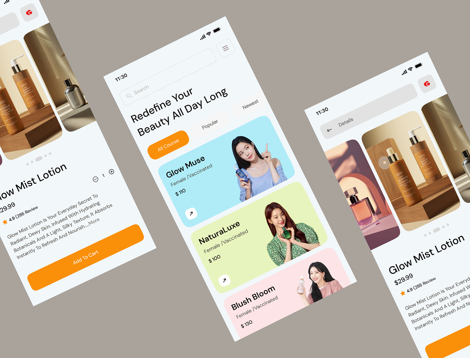 Beauty Product Mobile App by Amrita Ranjan on Dribbble
