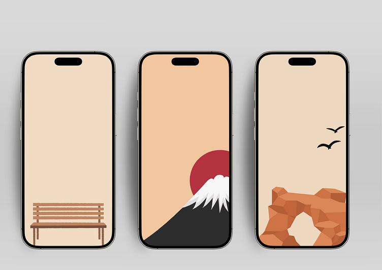 Minimal phone wallpapers by Zainab Waqas on Dribbble