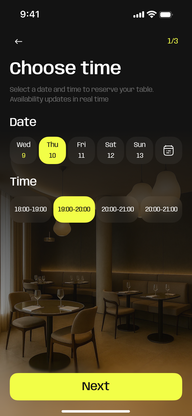 Best Table Booking App Design Concep by Elina Sabitova on Dribbble