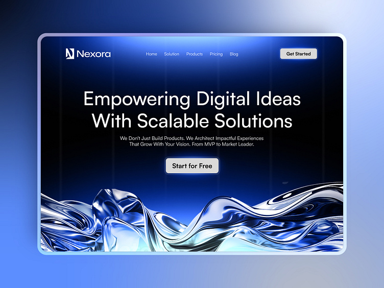 Nexora Hero Section Design by Krutik Raut on Dribbble