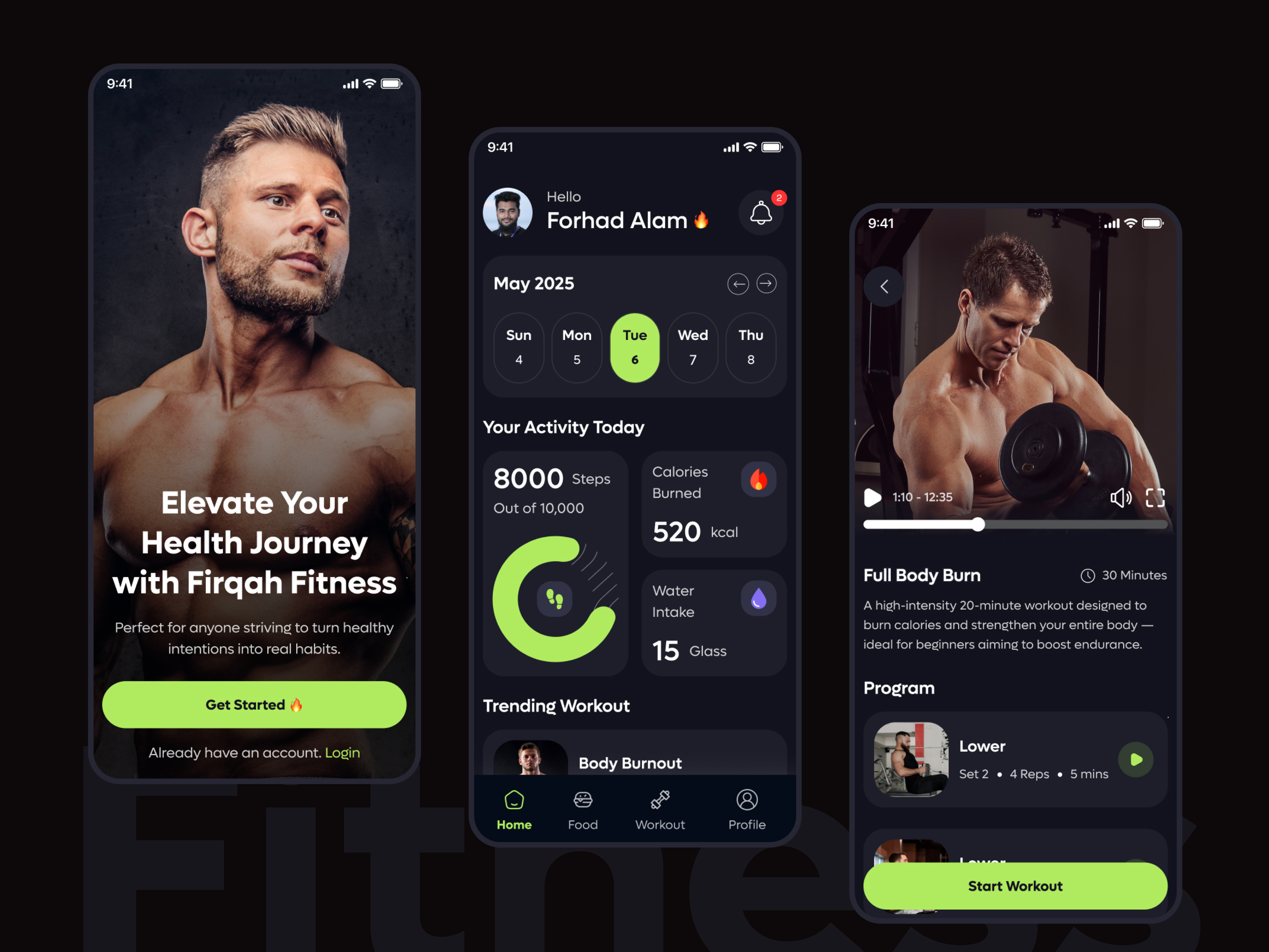 Fitness App Design | AI Health | Mobile App Design by Md Forhad Alam for Firqah Lab-UX UI | Web ...