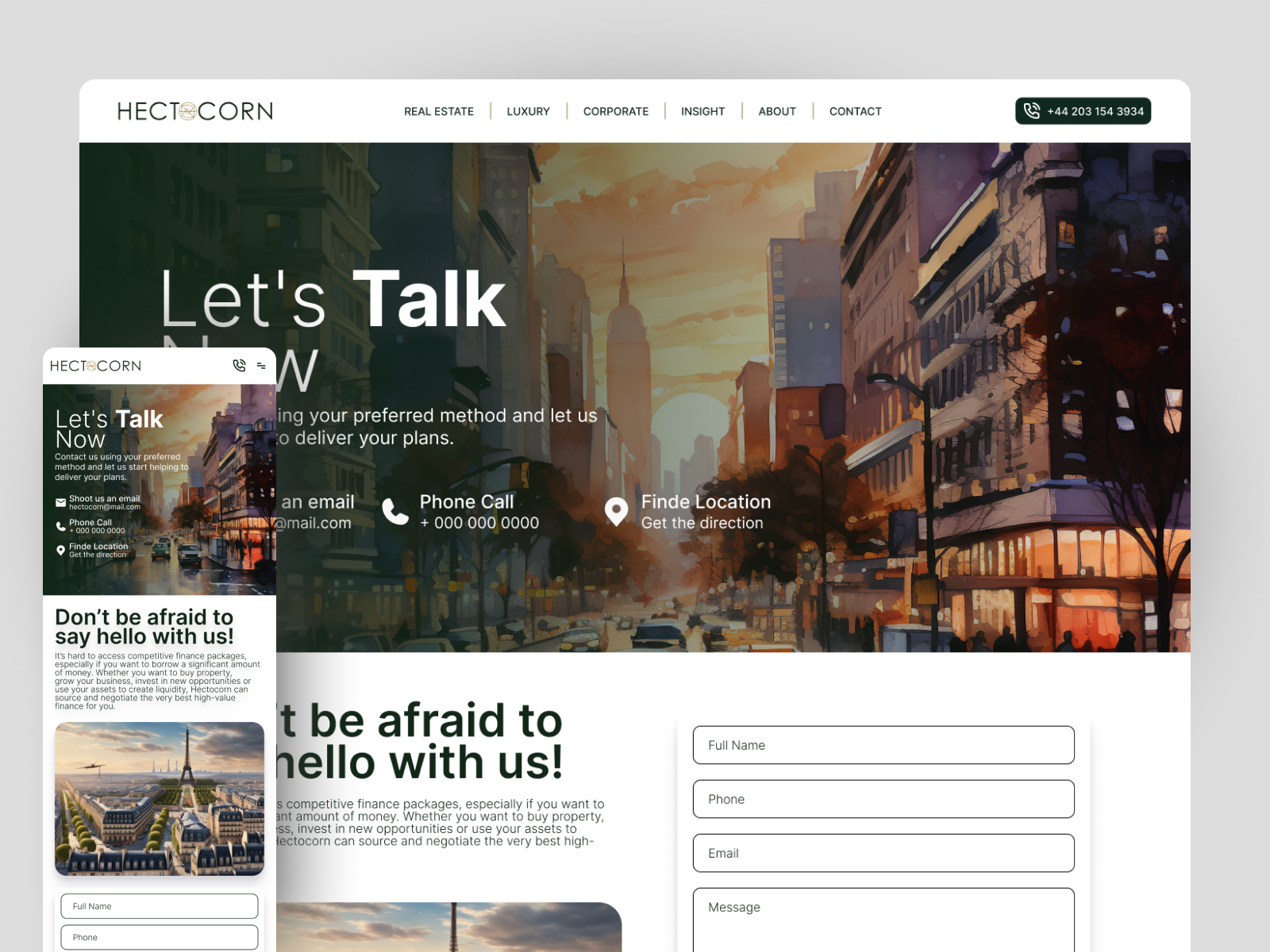 HECTOCORN - Contact Page Design by Mochammad S. Arif on Dribbble